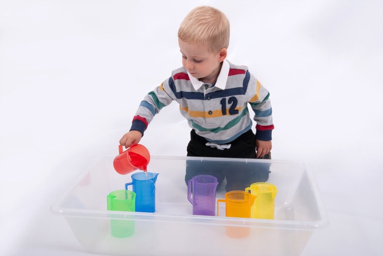 TickiT Translucent Colour Jug Set | Set of 6 | Tinker Tray Play