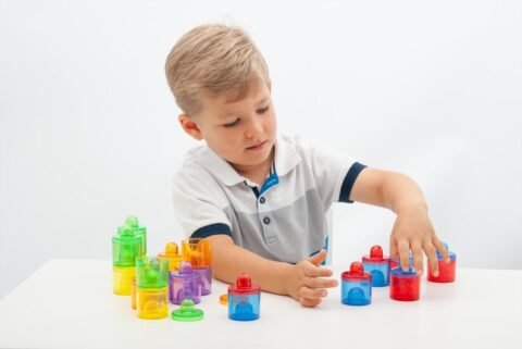 TickiT Translucent Colour Pot Set | Set of 18 | Tinker Tray Play