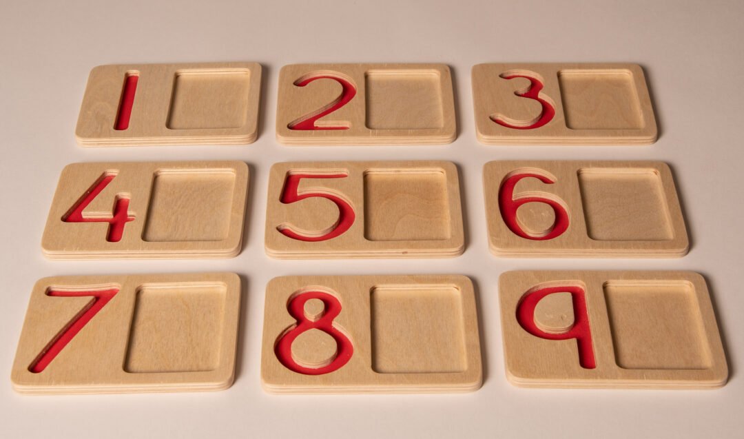 Learn Well Education Wooden Early Mastery Number Boards Trays 1-9 ...