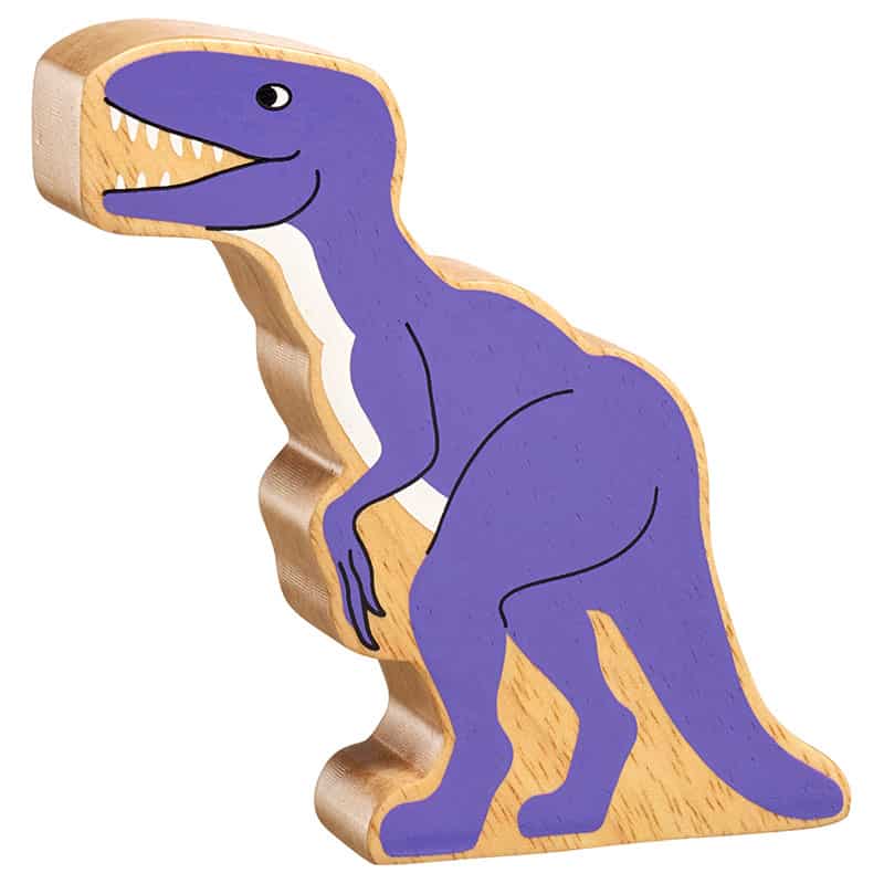 Lanka Kade Natural Purple Velociraptor Dinosaur - Tinker Tray Play