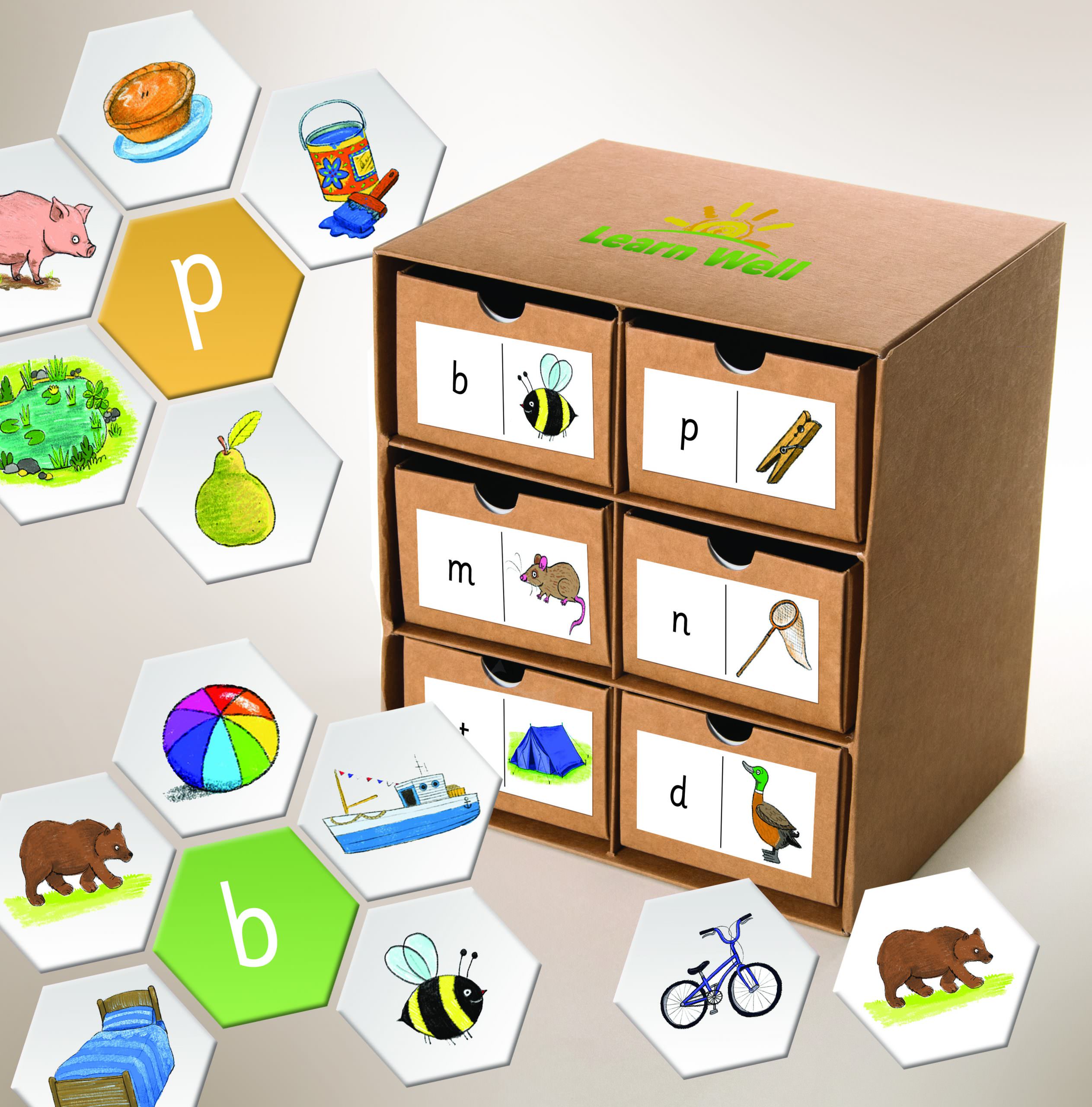 Learn Well Education Find Me Games: Tricky Sounds - Tinker Tray Play