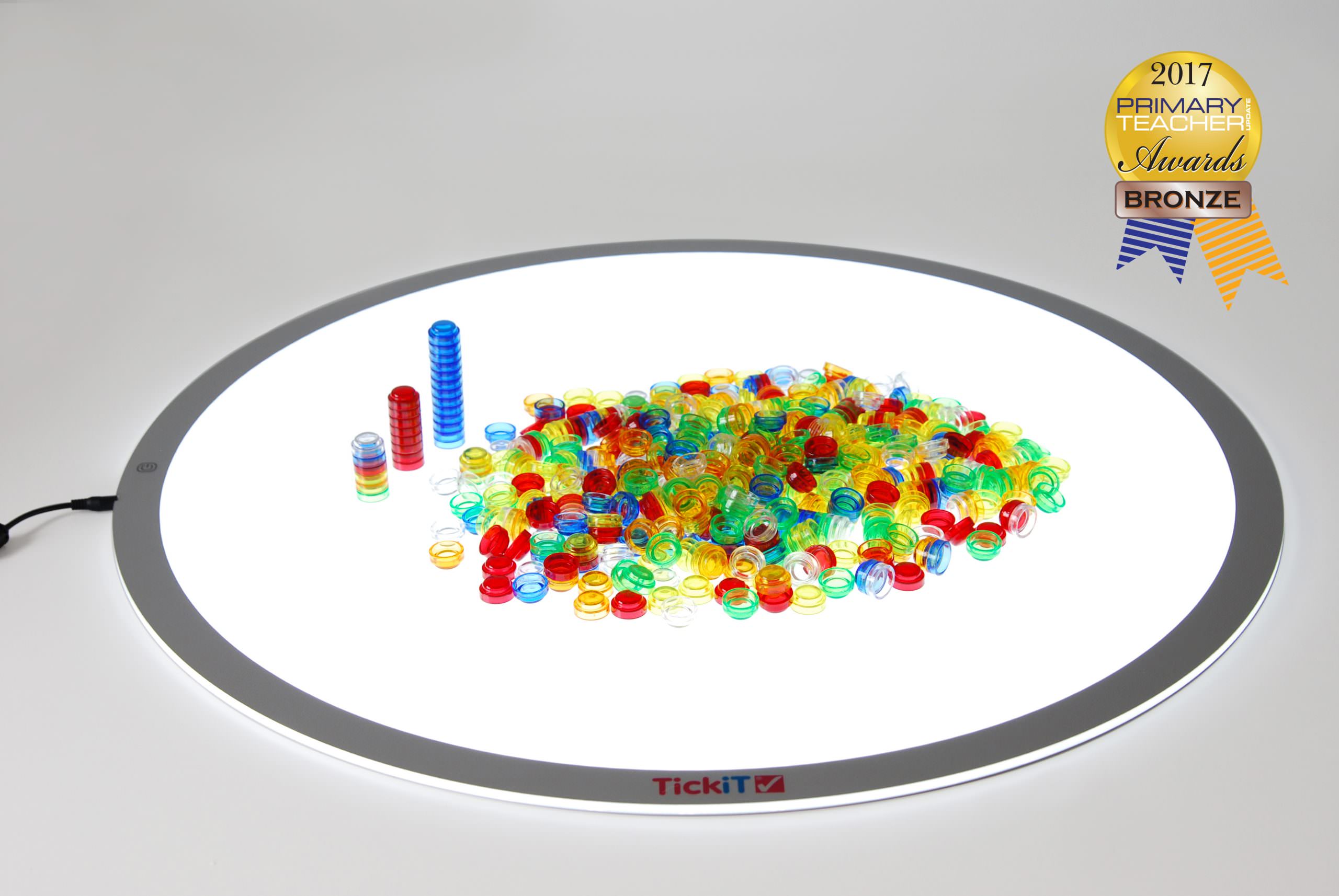 TickiT Translucent Stackable Counters | Pack of 500 | Tinker Tray Play