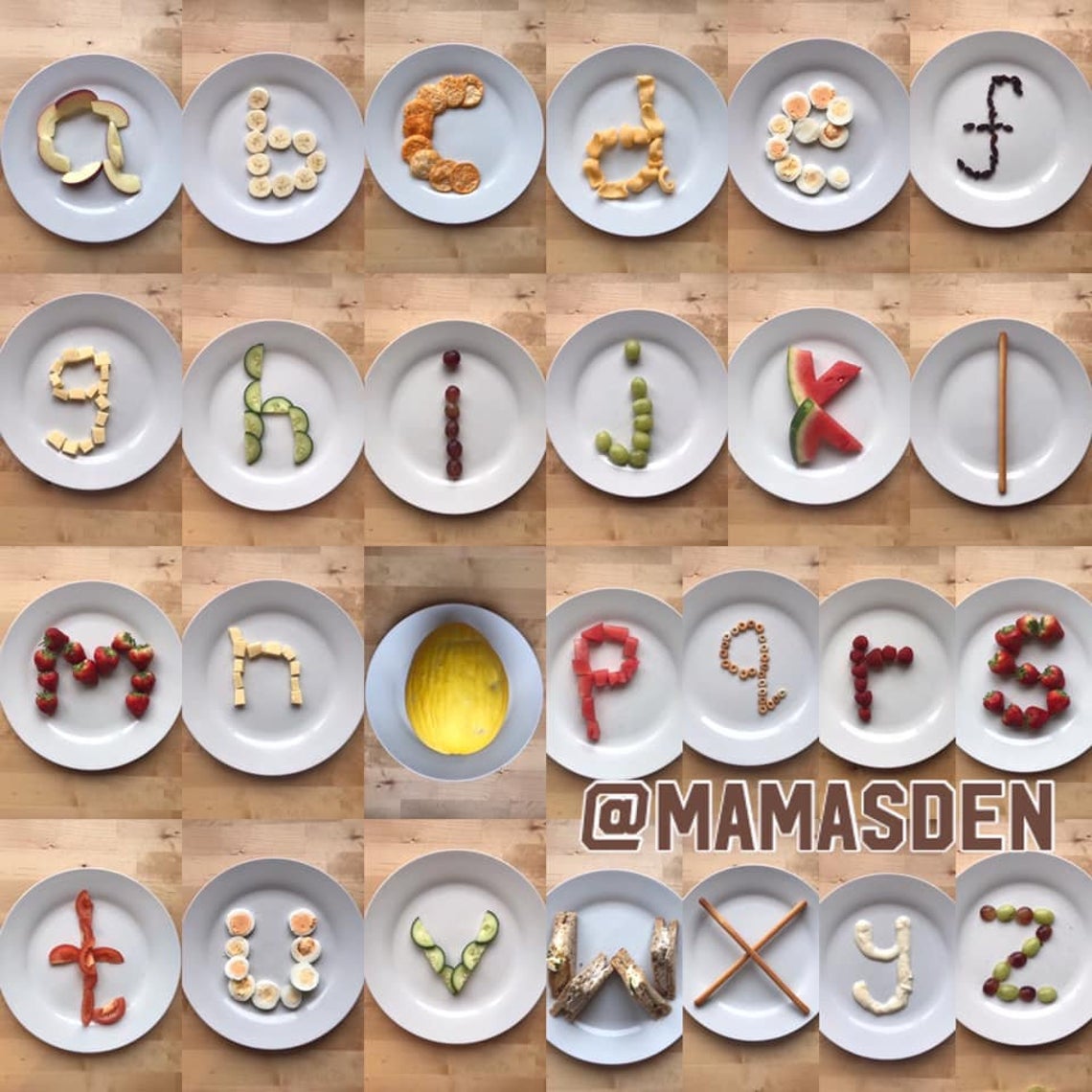 Mamasden Healthy Snacks Alphabet | PDF Download - Tinker Tray Play