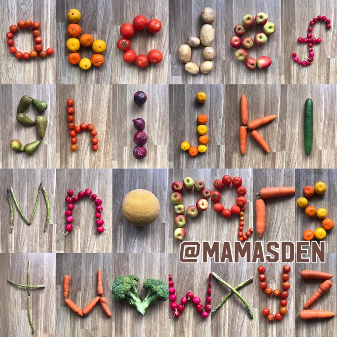 Mamasden Vegetable Alphabet | PDF Download - Tinker Tray Play