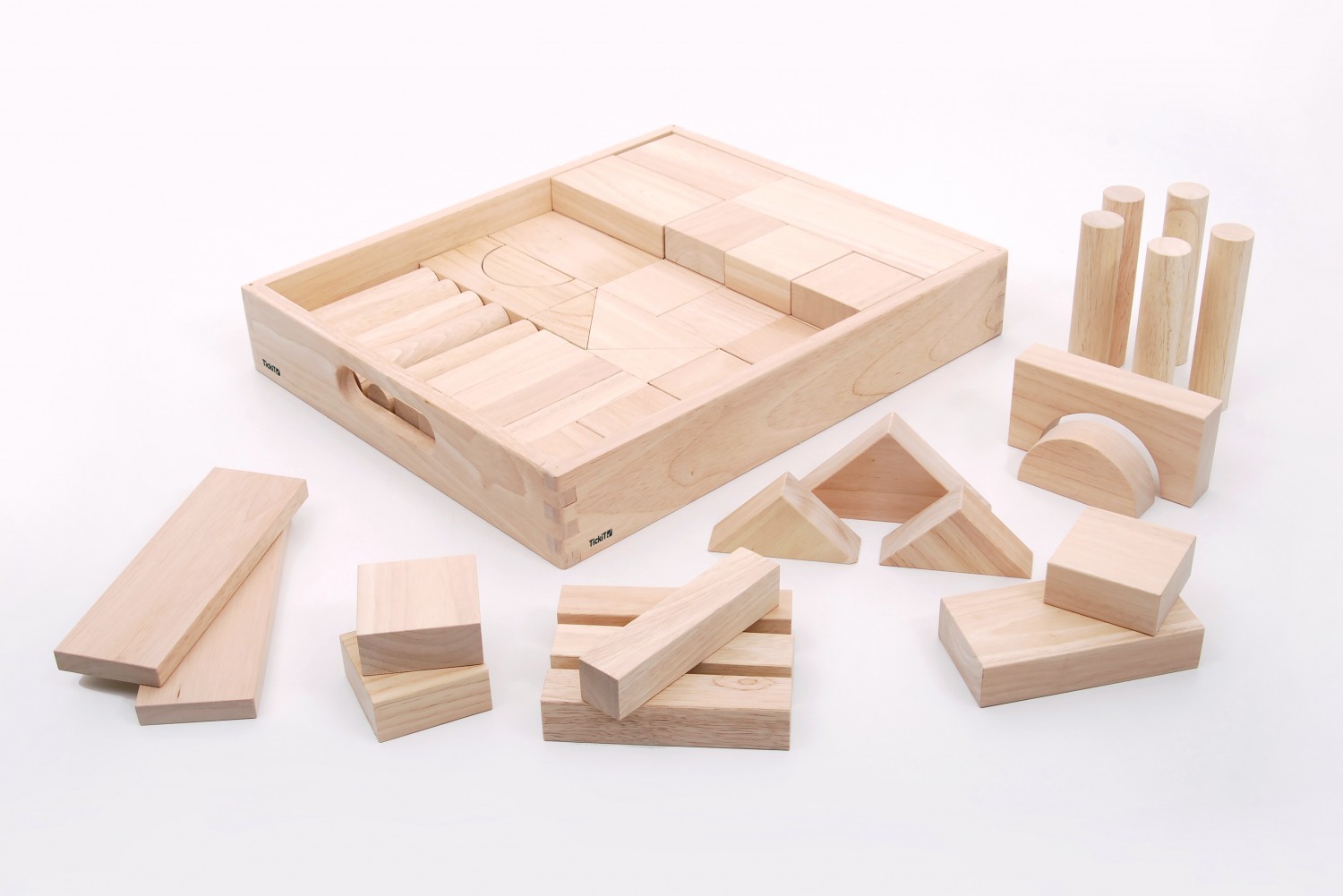 TickiT Wooden Jumbo Block Set | Pack of 54 - Tinker Tray Play