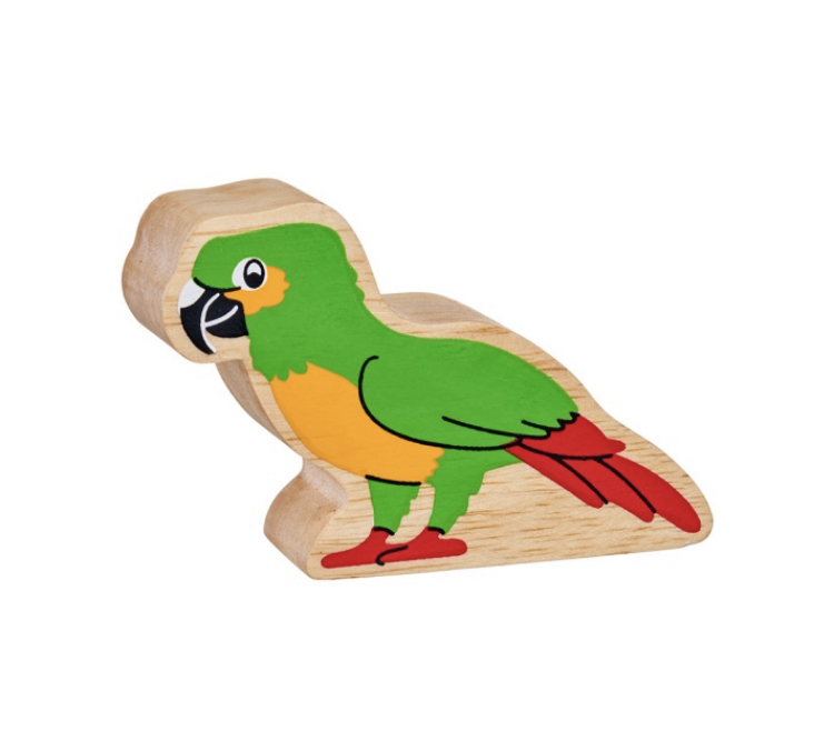 Lanka Kade Natural Green and Yellow Parrot | Birds - Tinker Tray Play