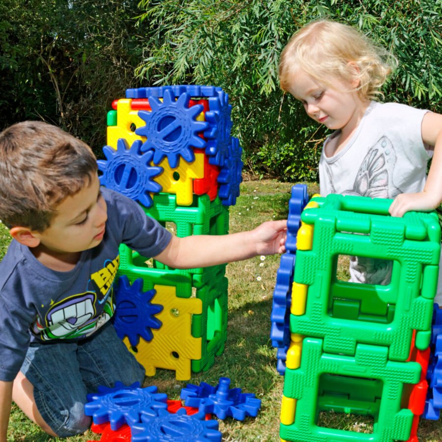 Giant Polydron Gears - Tinker Tray Play