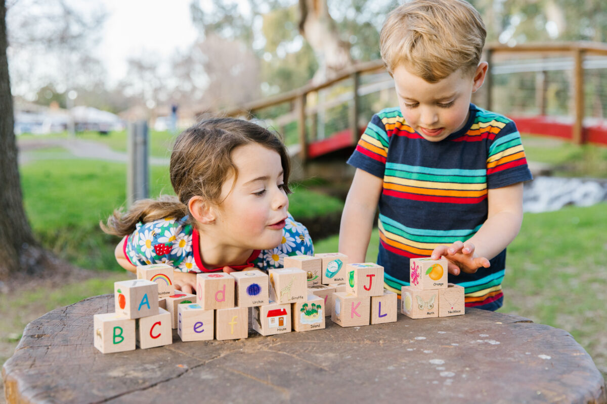 Freckled Frog ABC Blocks - Tinker Tray Play