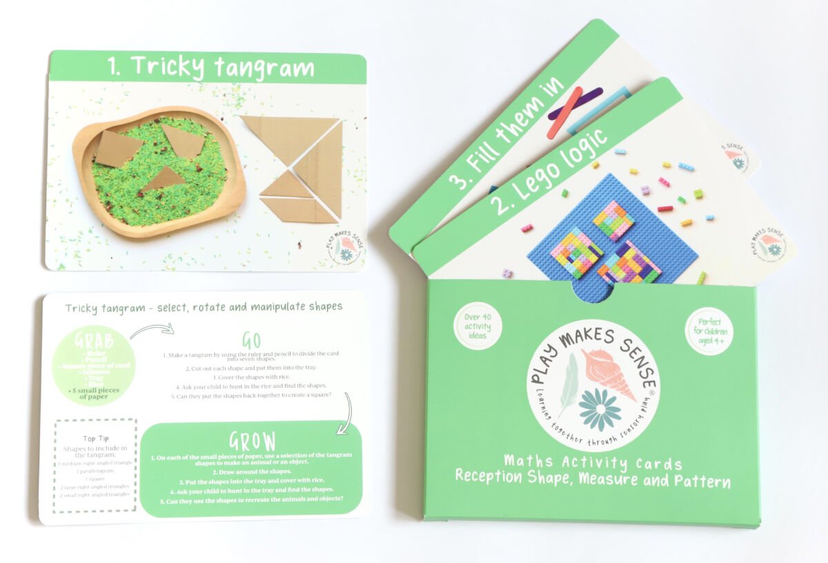 Play Makes Sense Maths Activity Cards | Reception Shape, Measure and ...