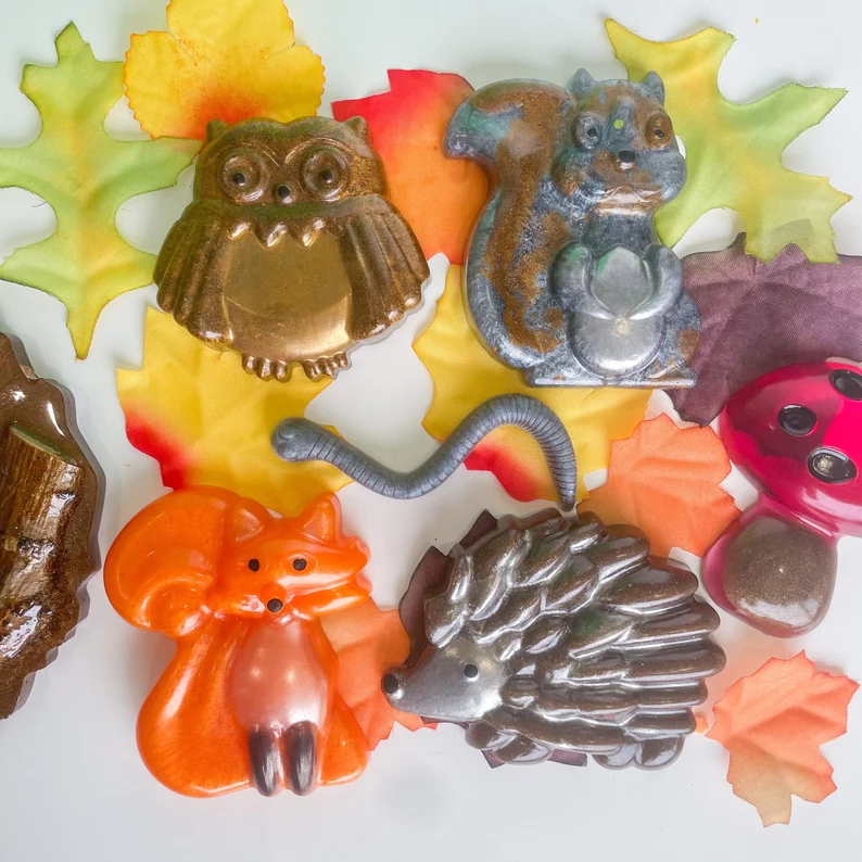 Love Teach Play Resin | Autumn Animals - Tinker Tray Play