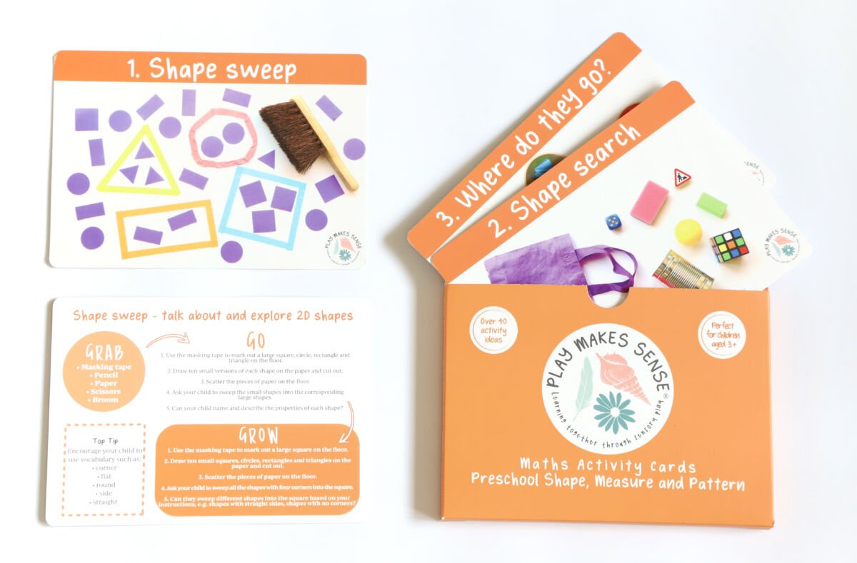 Play Makes Sense Maths Activity Cards | Preschool Shape, Measure and ...