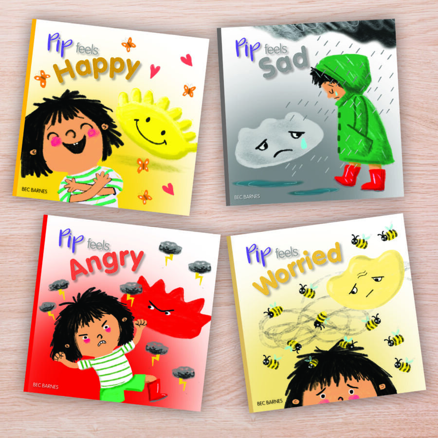 Learn Well Education Pip Feels Books Set 1 - Happy, Sad, Angry, Worried ...