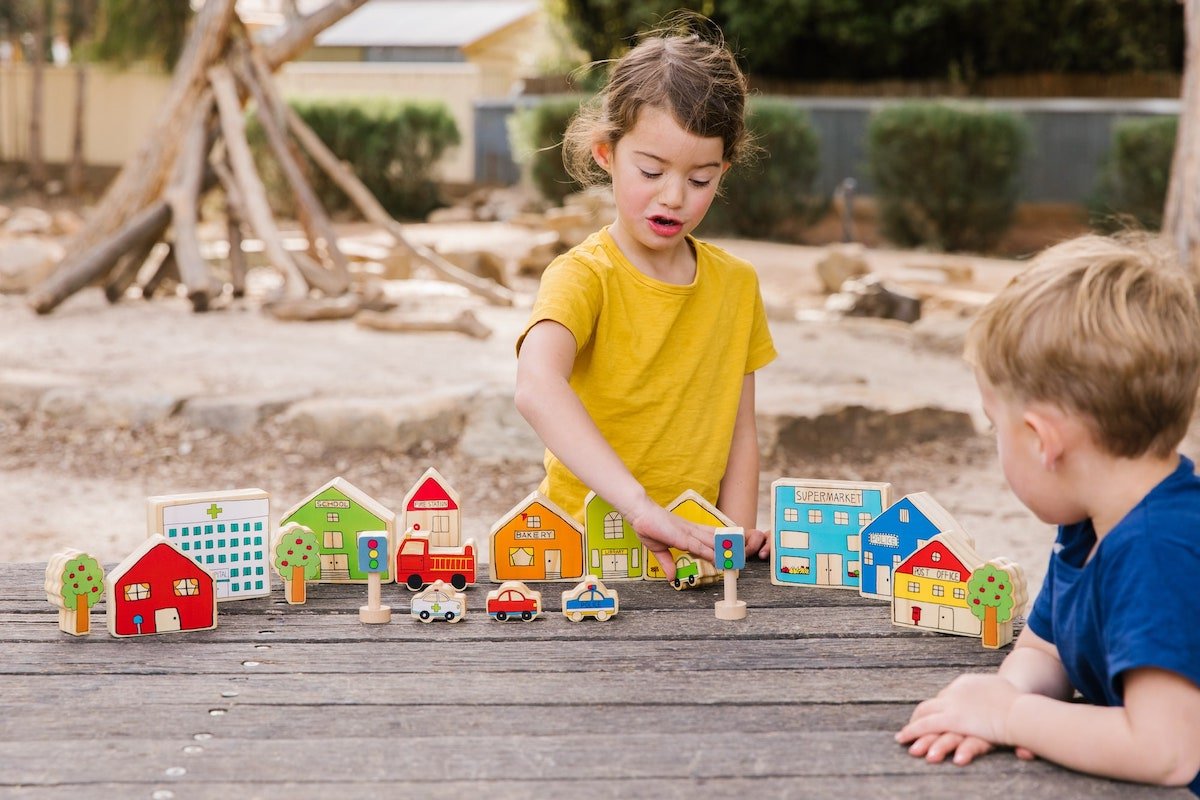 Freckled Frog The Village - Tinker Tray Play