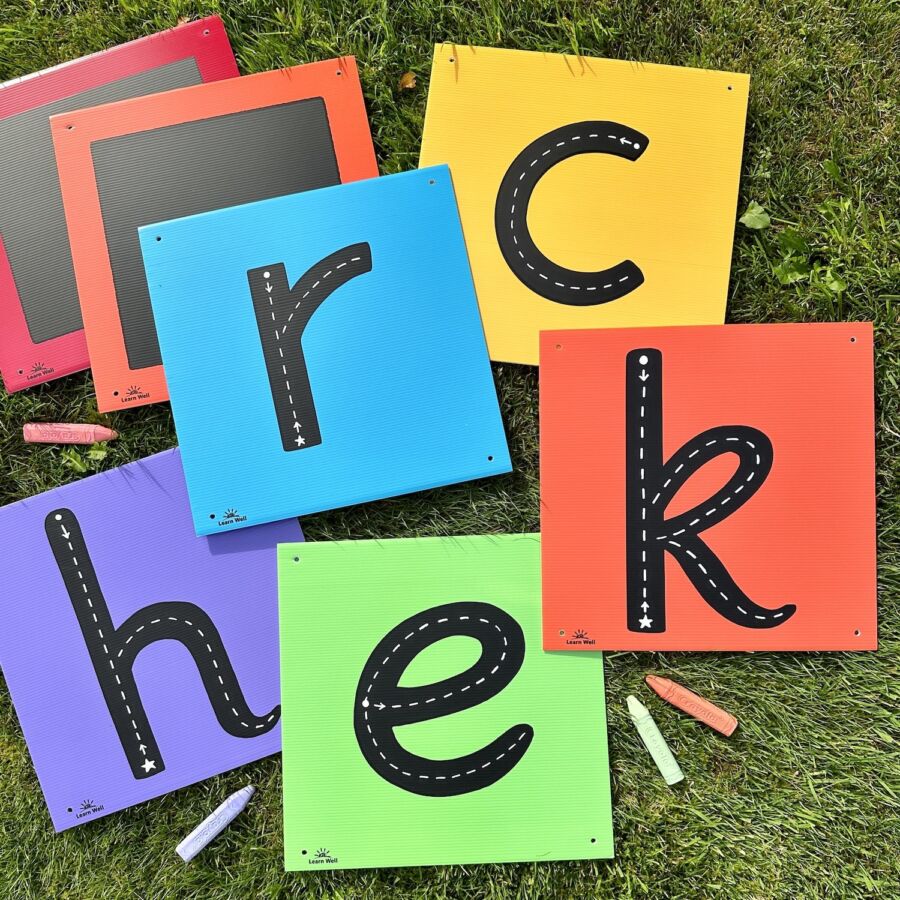 Learn Well Alphabet Chalkboards Set 2 Large | c, k, e, h, r and two ...
