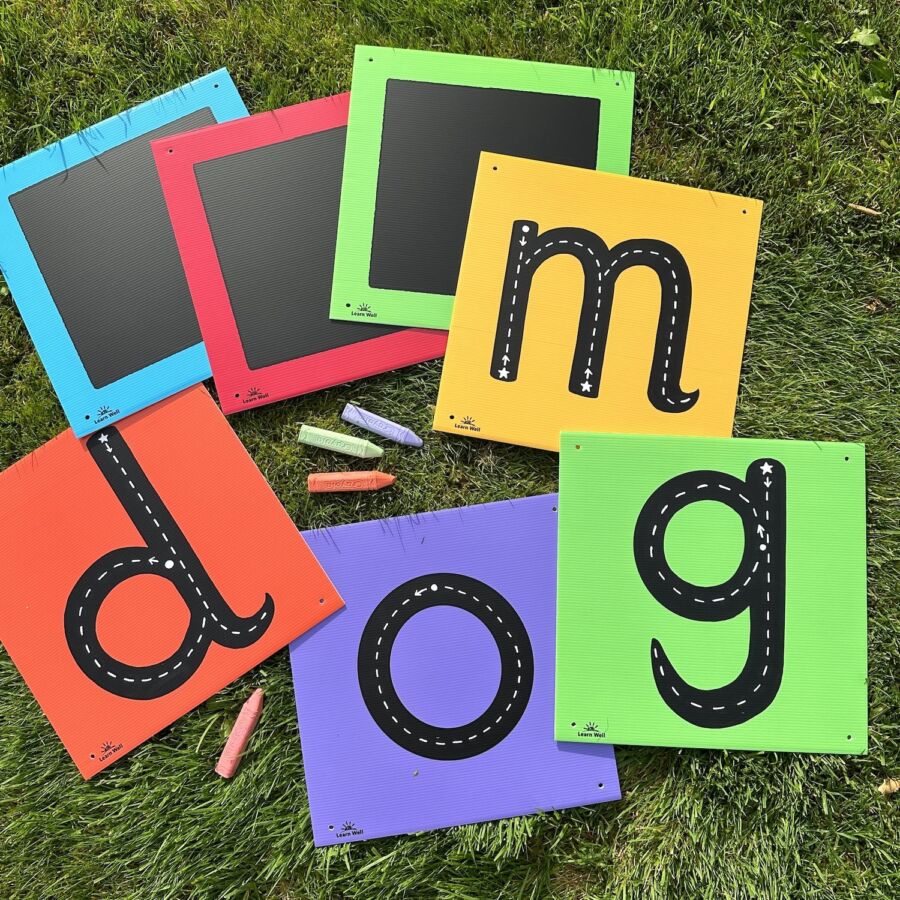 Learn Well Alphabet Chalkboards Set 1 Small | s, a, t, p, i, n and one ...