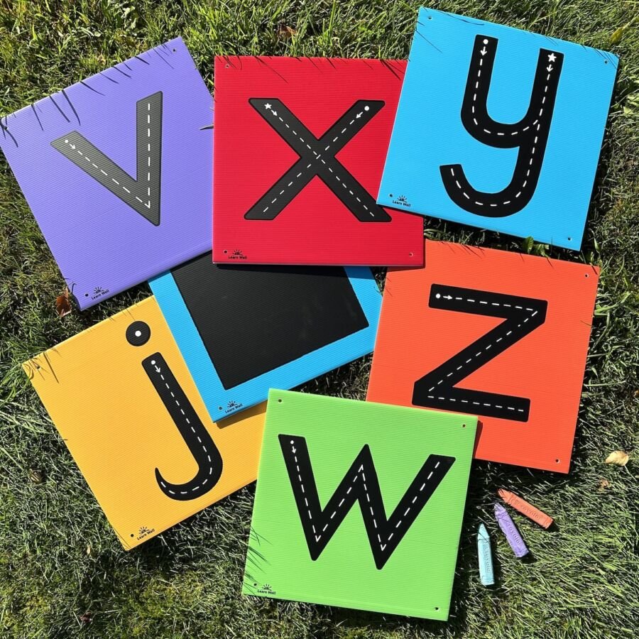 Learn Well Alphabet Chalkboards Set 5 Large | j, z, w, v, y, x and one ...
