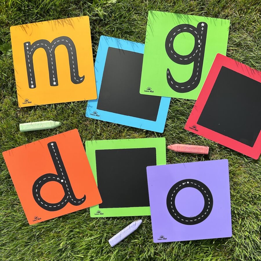 Learn Well Alphabet Chalkboards Set 3 Small | m, d, g, o and three ...