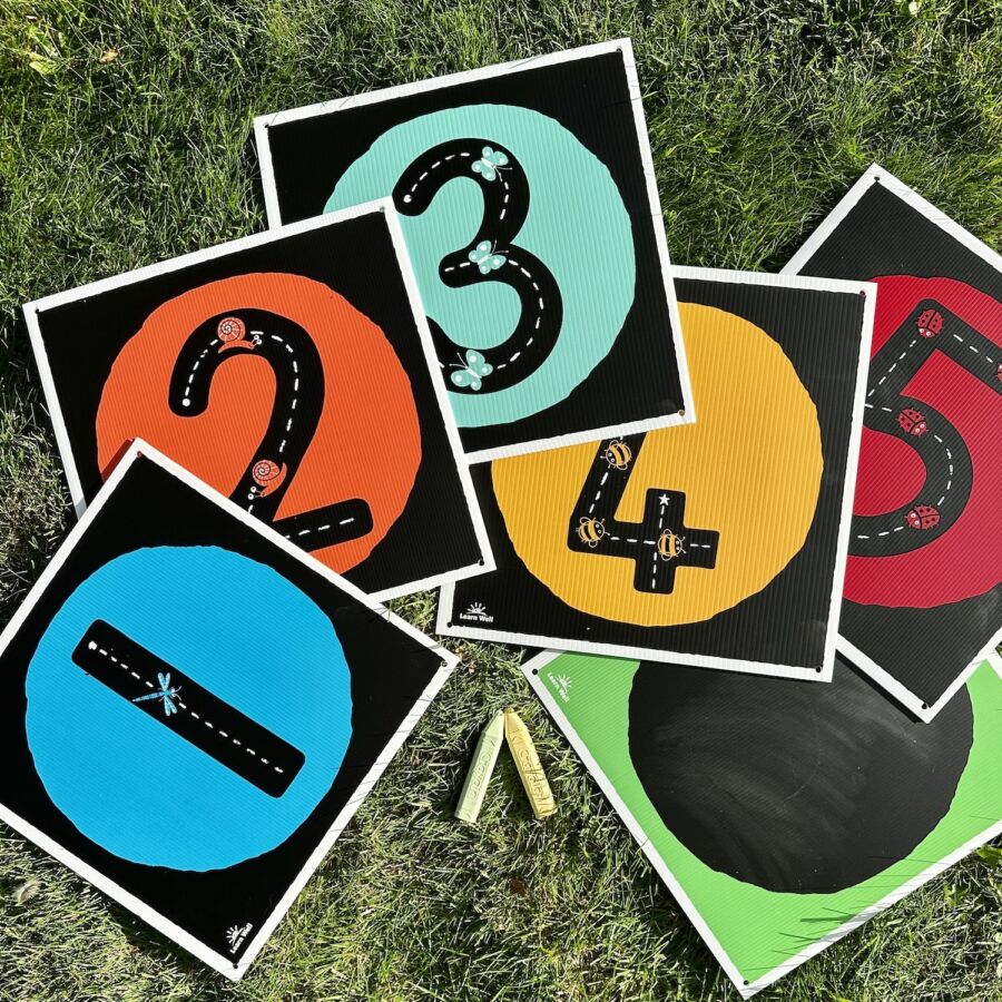 Learn Well Education Numbers Chalkboards - Tinker Tray Play